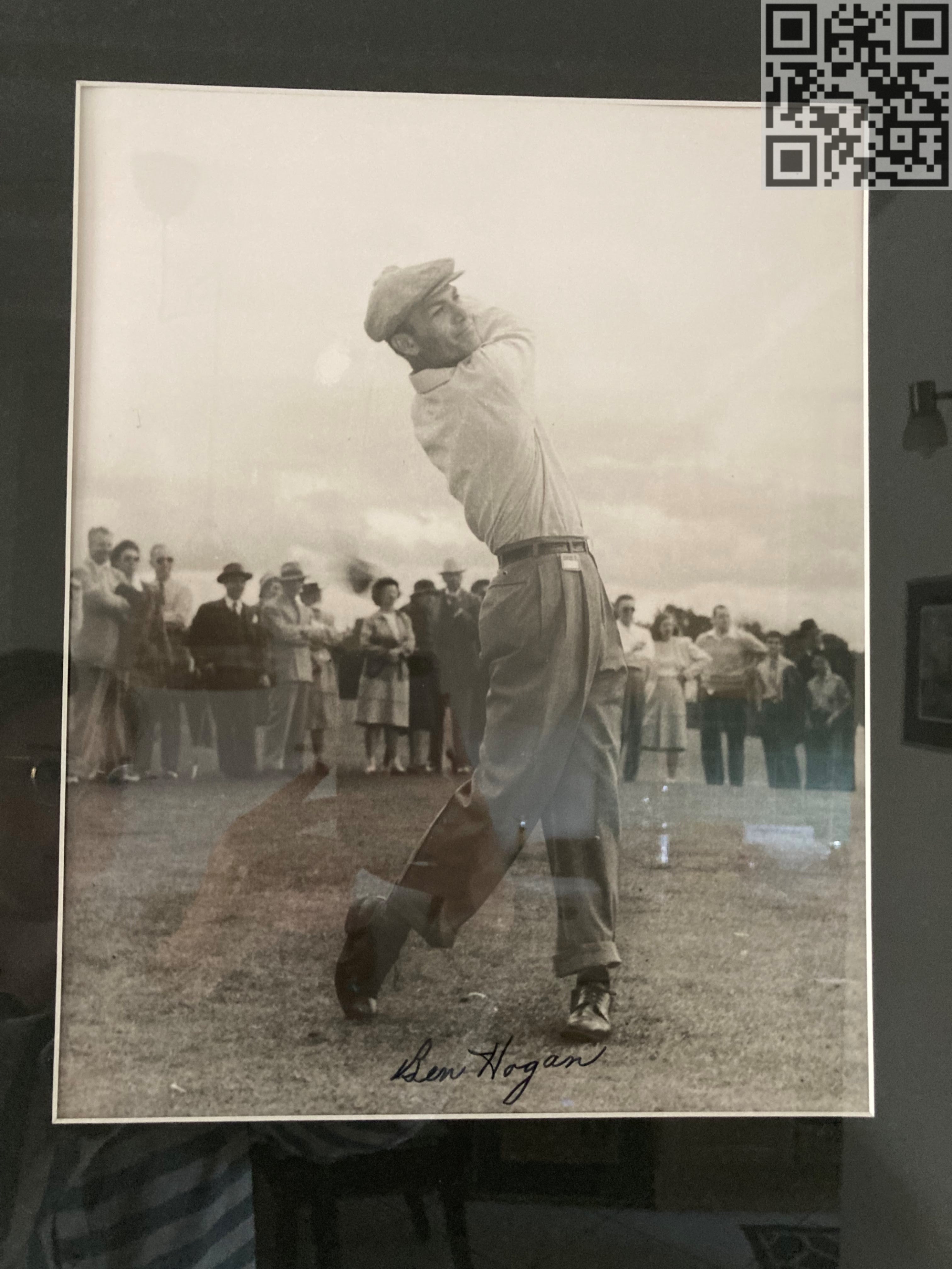 Circa 1950 Ben Hogan Signed Framed Tournament Photo – Grand Slam Moments