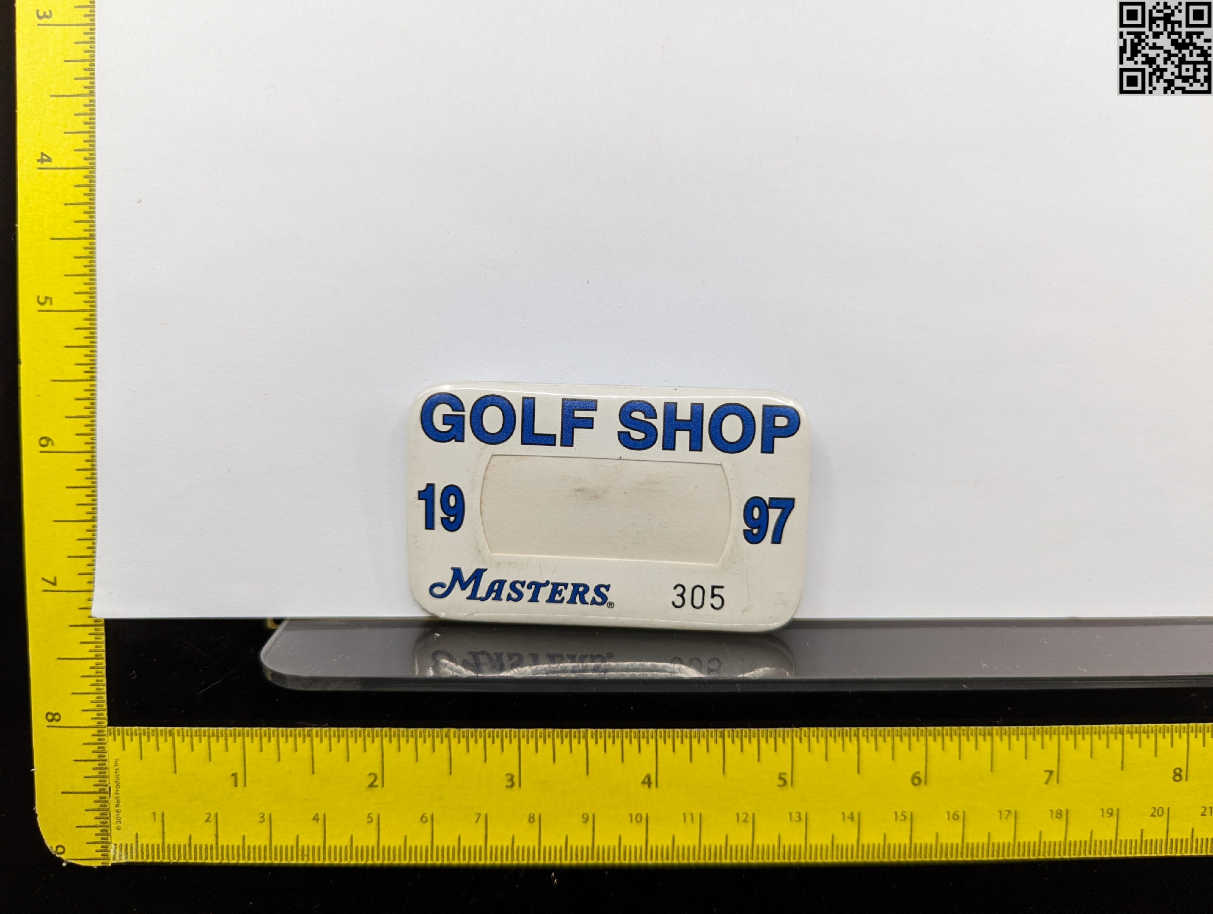 1997 Masters Tournament Series Metal Golf Shop Badge - Augusta Nationa ...