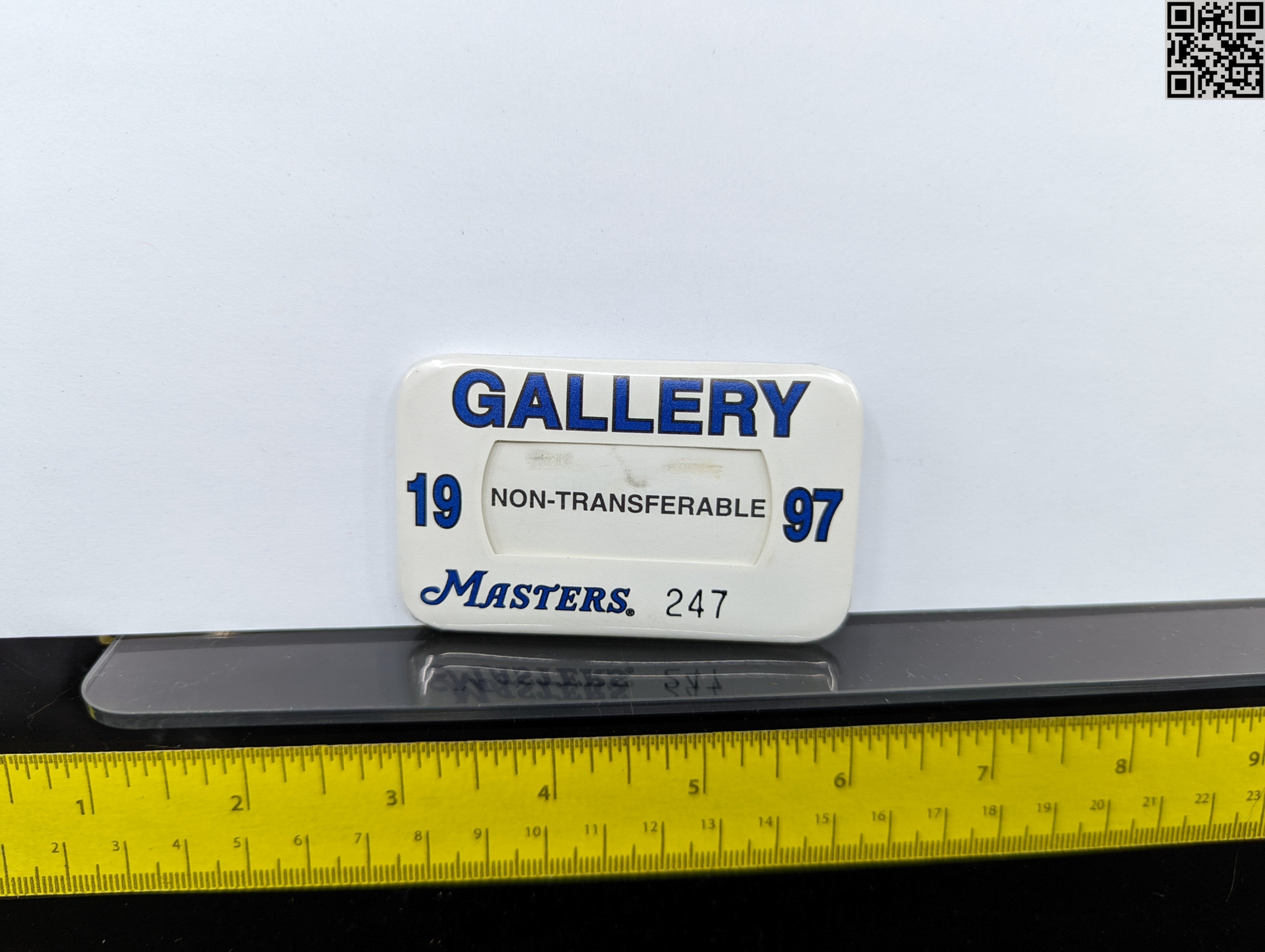 1997 Masters Tournament Series Metal Gallery Badge - Augusta National ...
