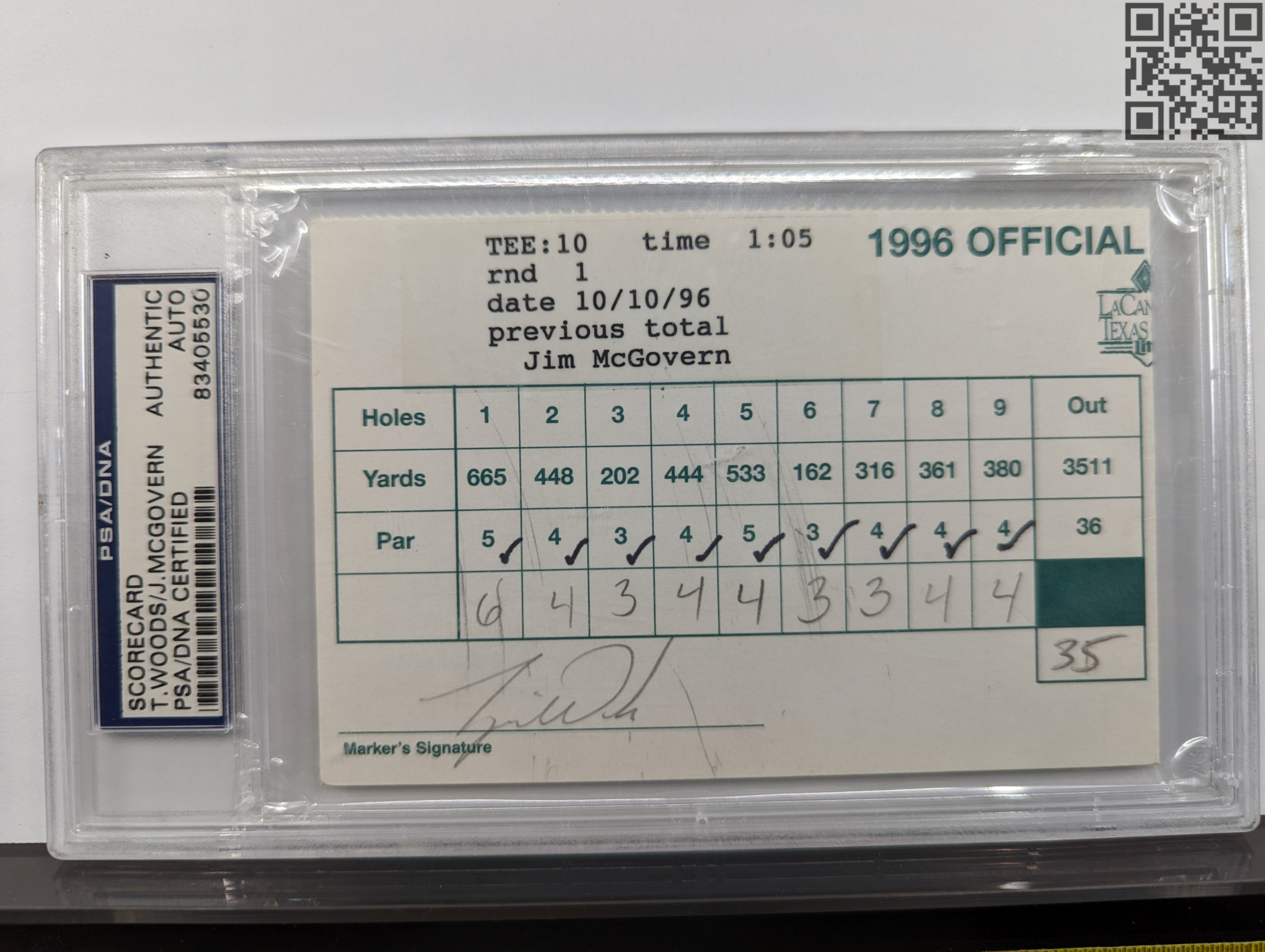 Game Used Scorecards – Grand Slam Moments