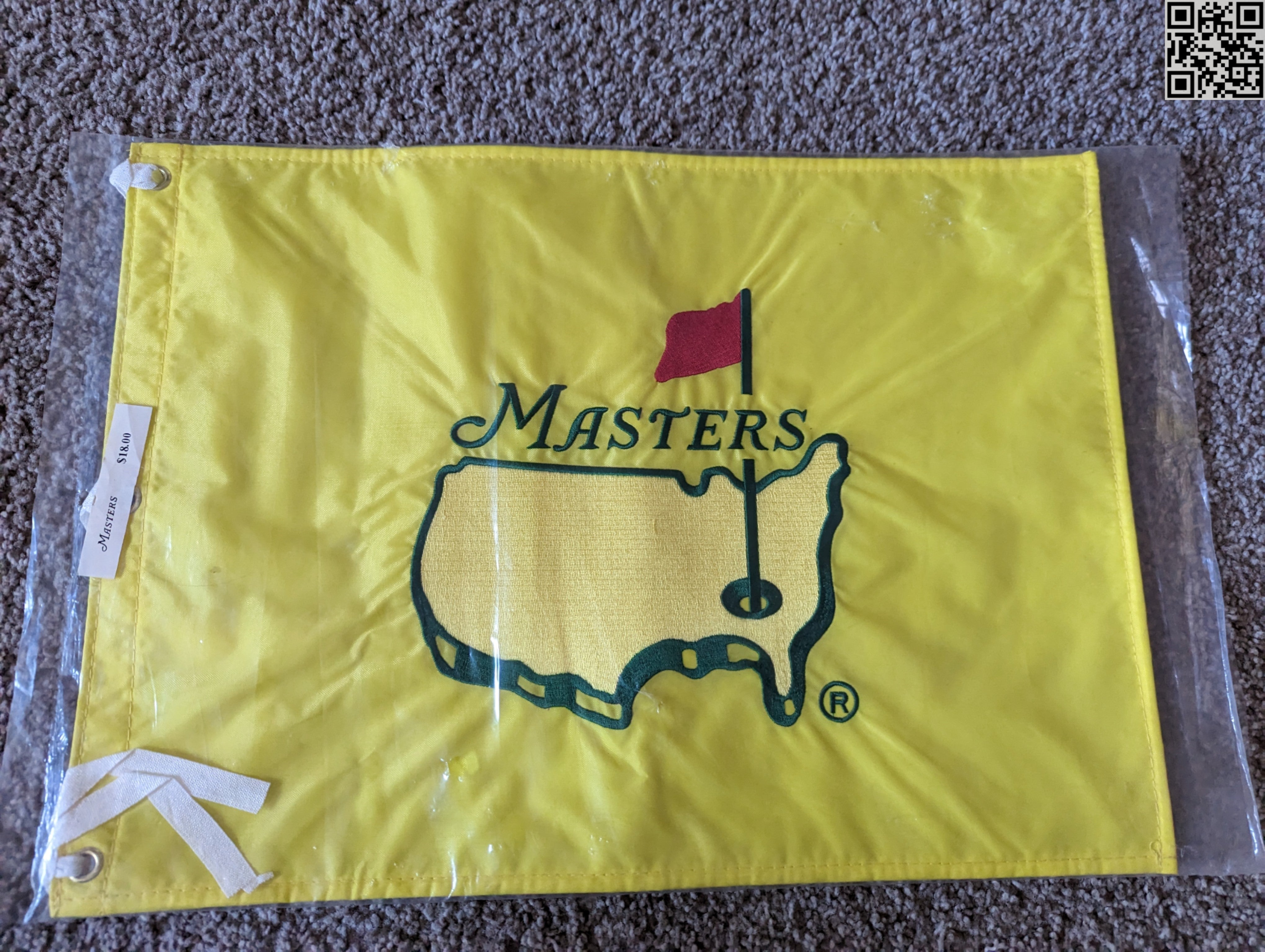 New 1997 Masters Tournament Souvenir Pin Flag Tiger Woods 1st Major Wi ...