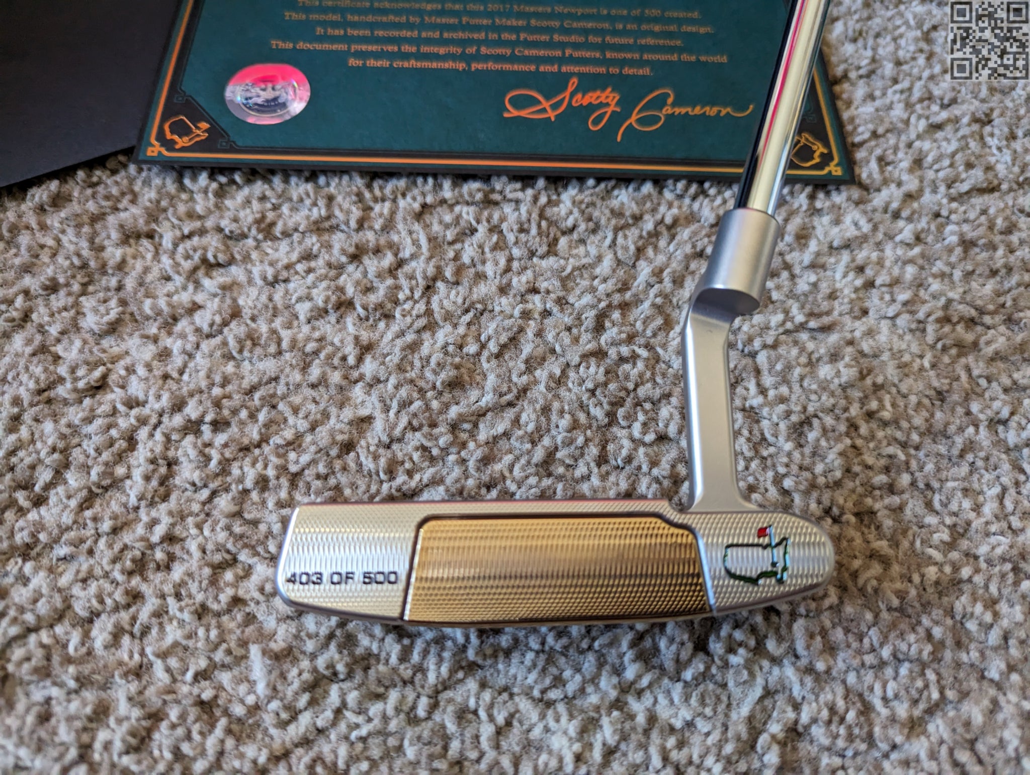 2017 Scotty Cameron Masters Tournament Limited Edition Putter 500 ...